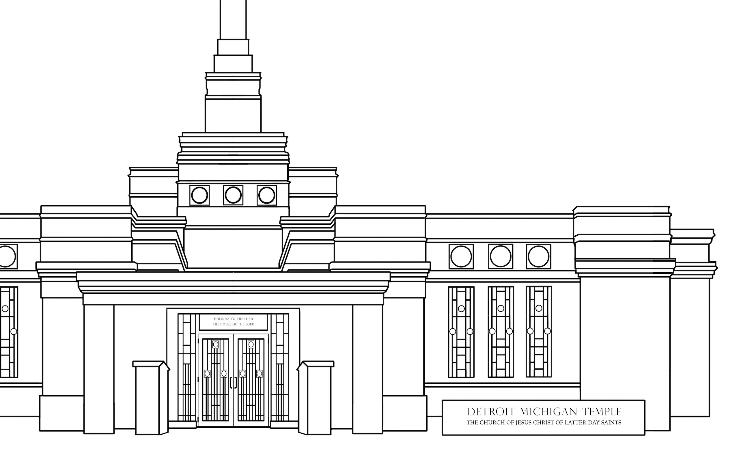 DETROIT MI Temple Digital Download 8 X 10 11 X 14 16 X - Etsy