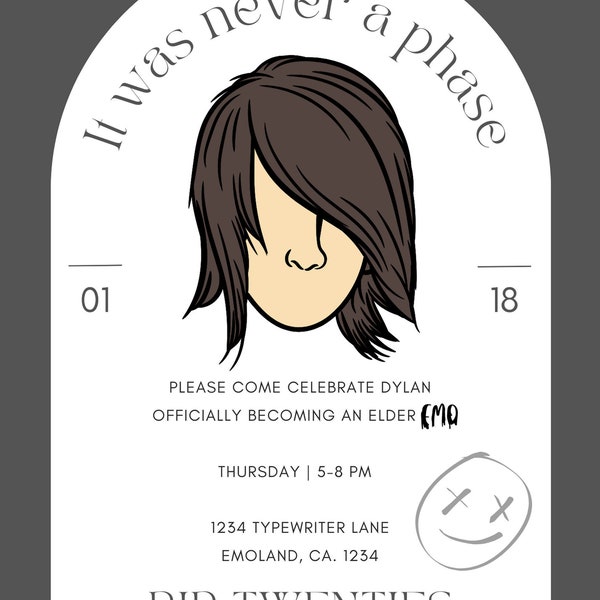 Emo Invitation - Etsy