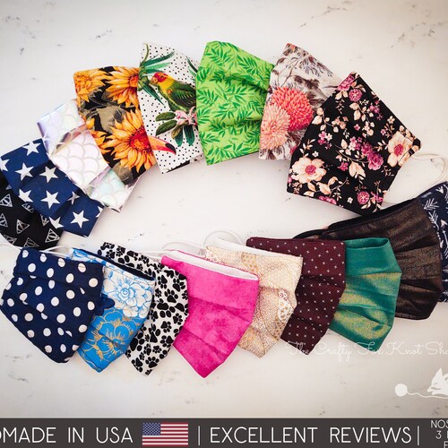 Floral Face Mask Filter Pocket Nose Wire Washable Cotton - Etsy