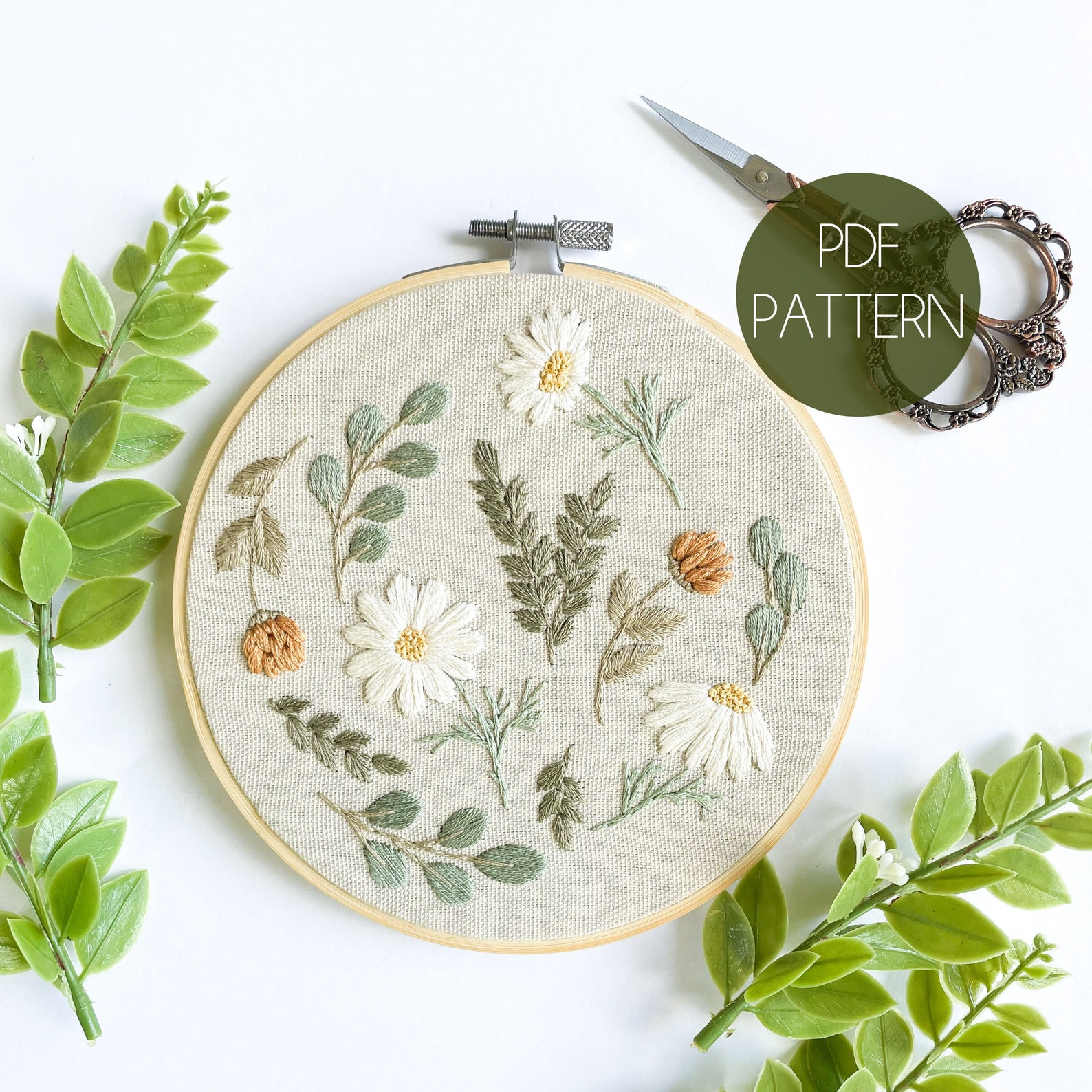 Daisy Medley Hand Embroidery Pattern Beginner Embroidery - Etsy