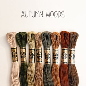 Fall and Halloween DMC Floss Bundle Floss Color Palette DMC Embroidery ...