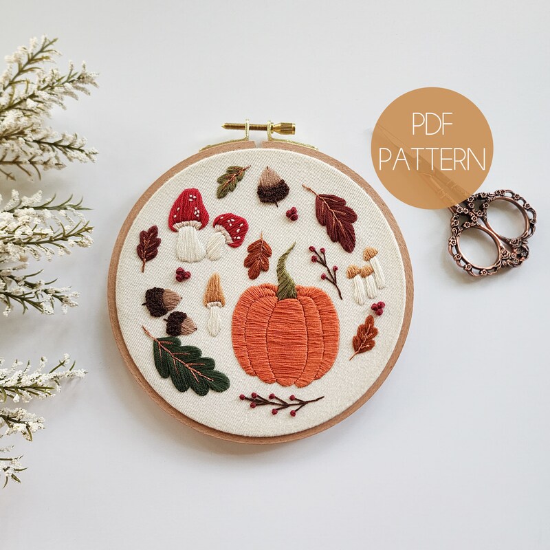 Fall Embroidery Pattern Pdf - Etsy