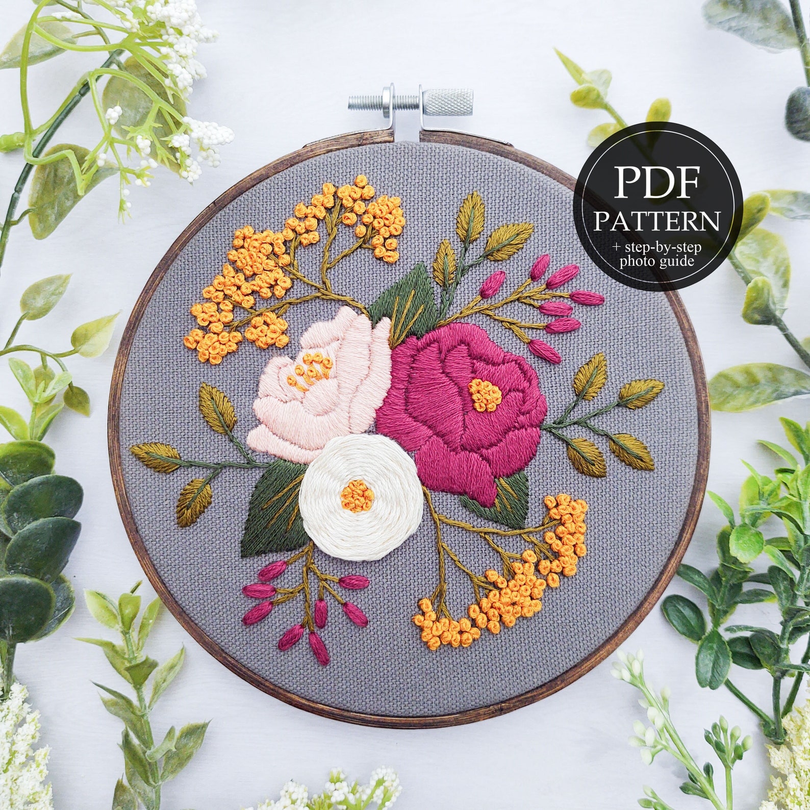 Hand Embroidery Pattern Pdf Beginner Embroidery Pattern | Etsy