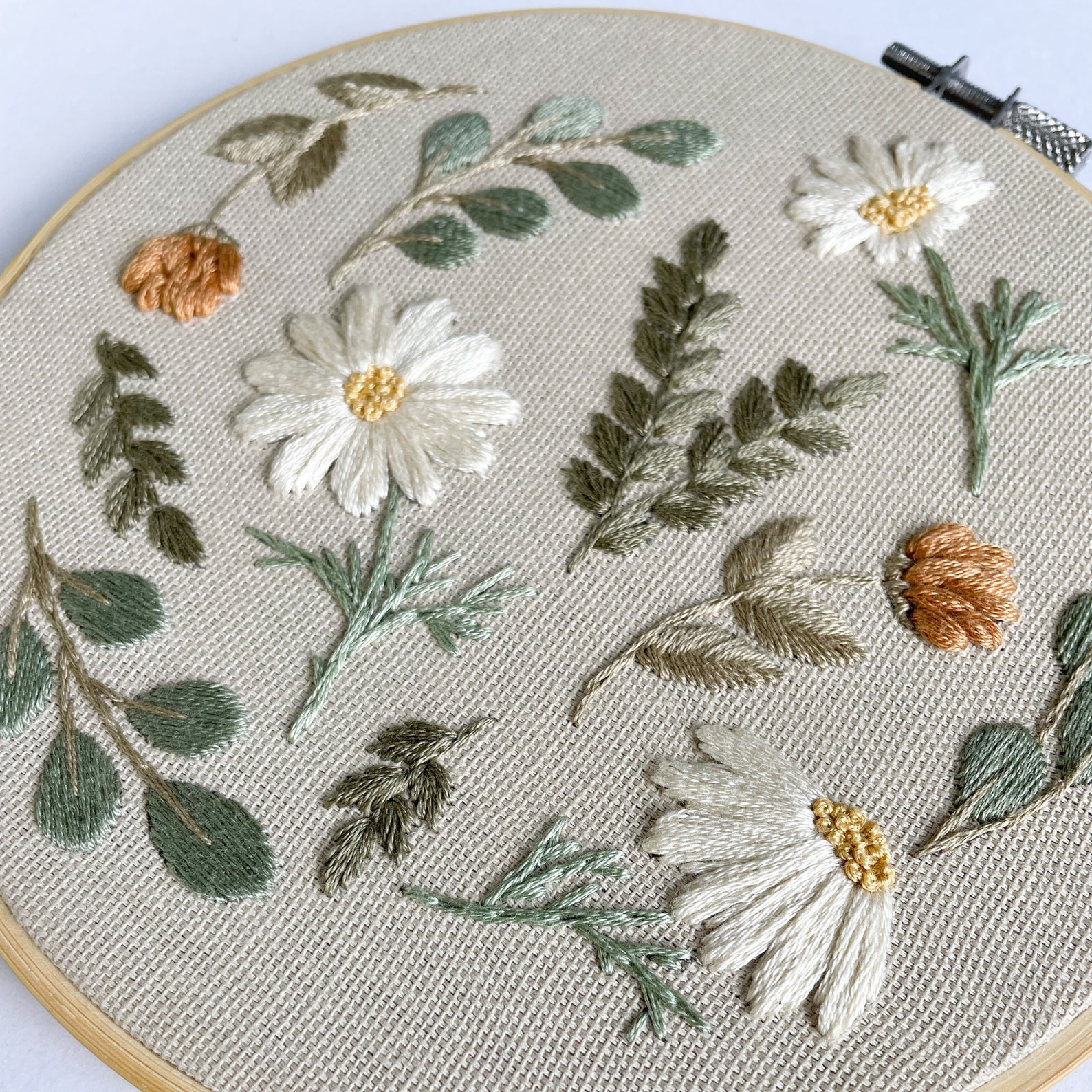 Daisy Medley Hand Embroidery Pattern Beginner Embroidery | Etsy