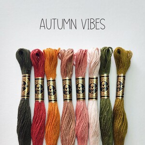 Fall and Halloween DMC Floss Bundle Floss Color Palette DMC Embroidery ...