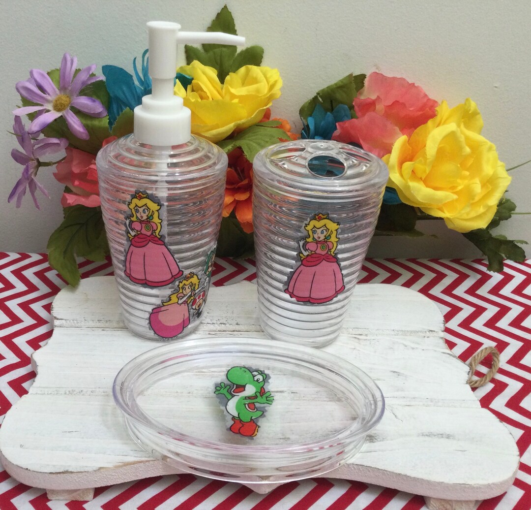 Princess Peach Soap Dispenser/princess Peach Toothbrush - Etsy