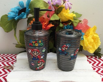 Super Mario Soap Dispenser - Etsy