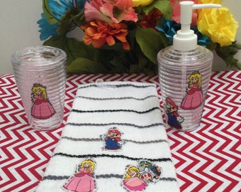 Super Mario Hand Towel - Etsy