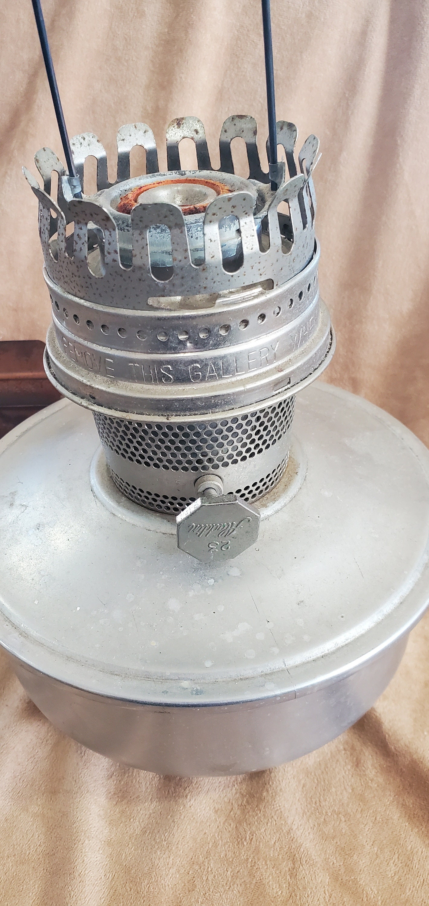 Vintage Aladdin 23 Lamp & Copper Matchbox Wallpocket - Etsy