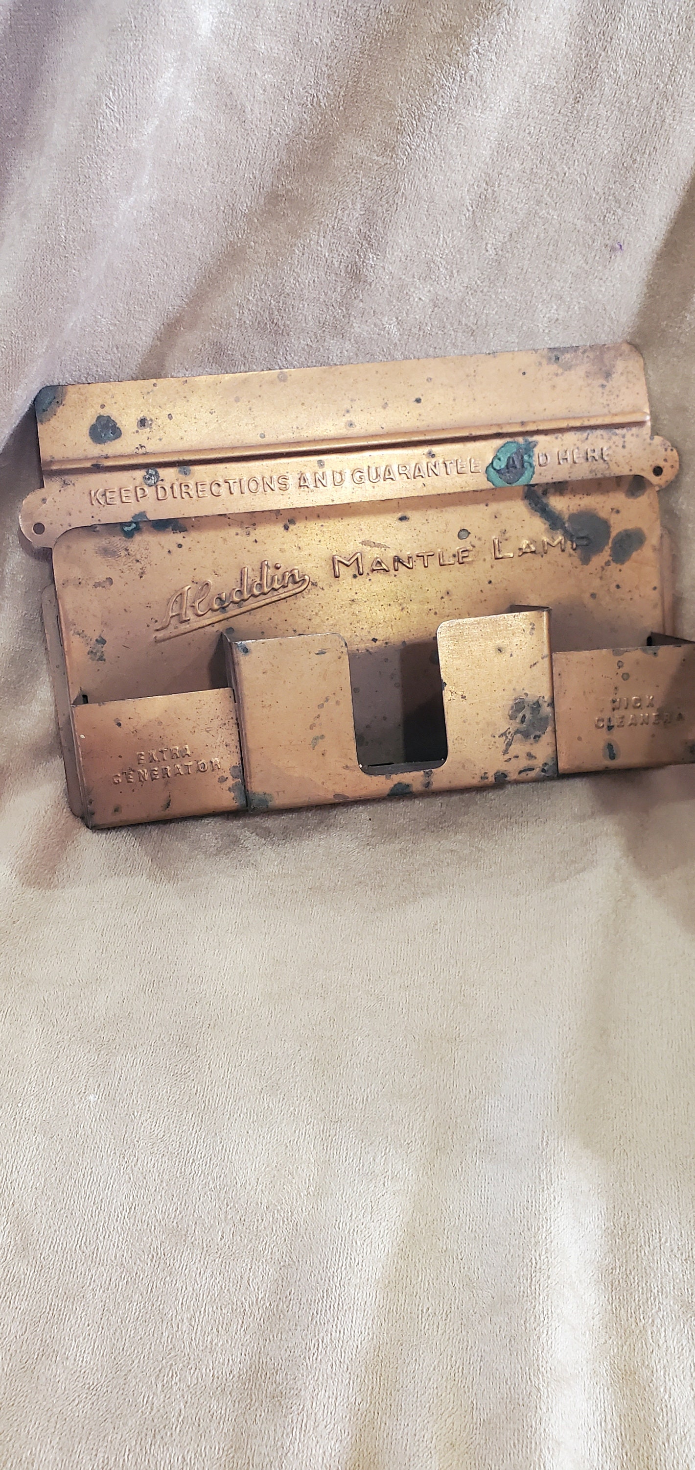 Vintage Aladdin 23 Lamp & Copper Matchbox Wallpocket - Etsy