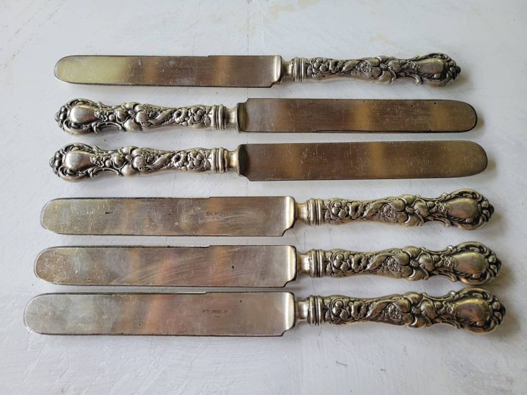 1835 R. Wallace Silver Knives With Hibiscus Details. - Etsy