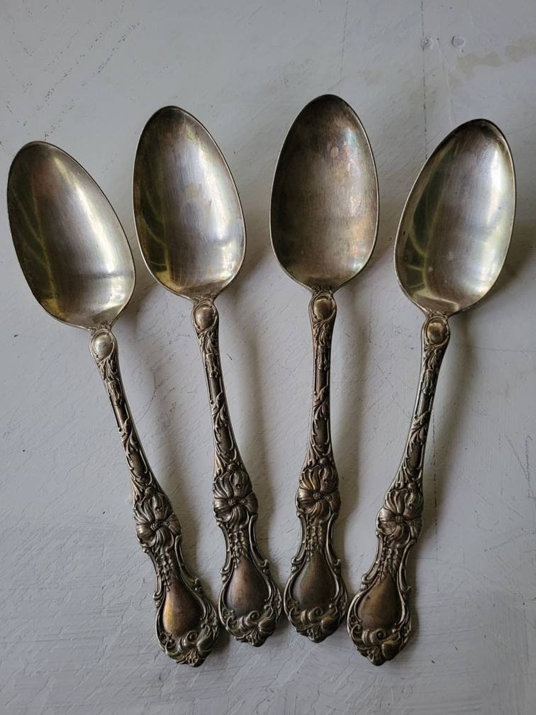 R. Wallace Floral Spoons C.1835 - Etsy