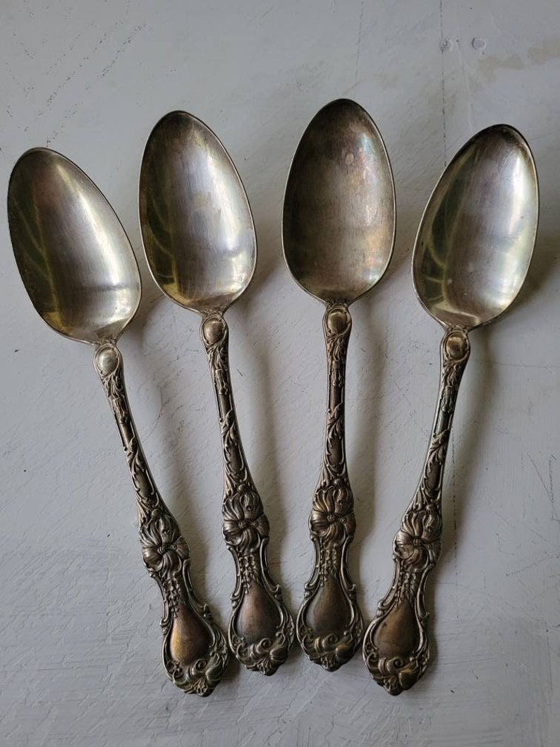 R. Wallace Floral Spoons C.1835 - Etsy