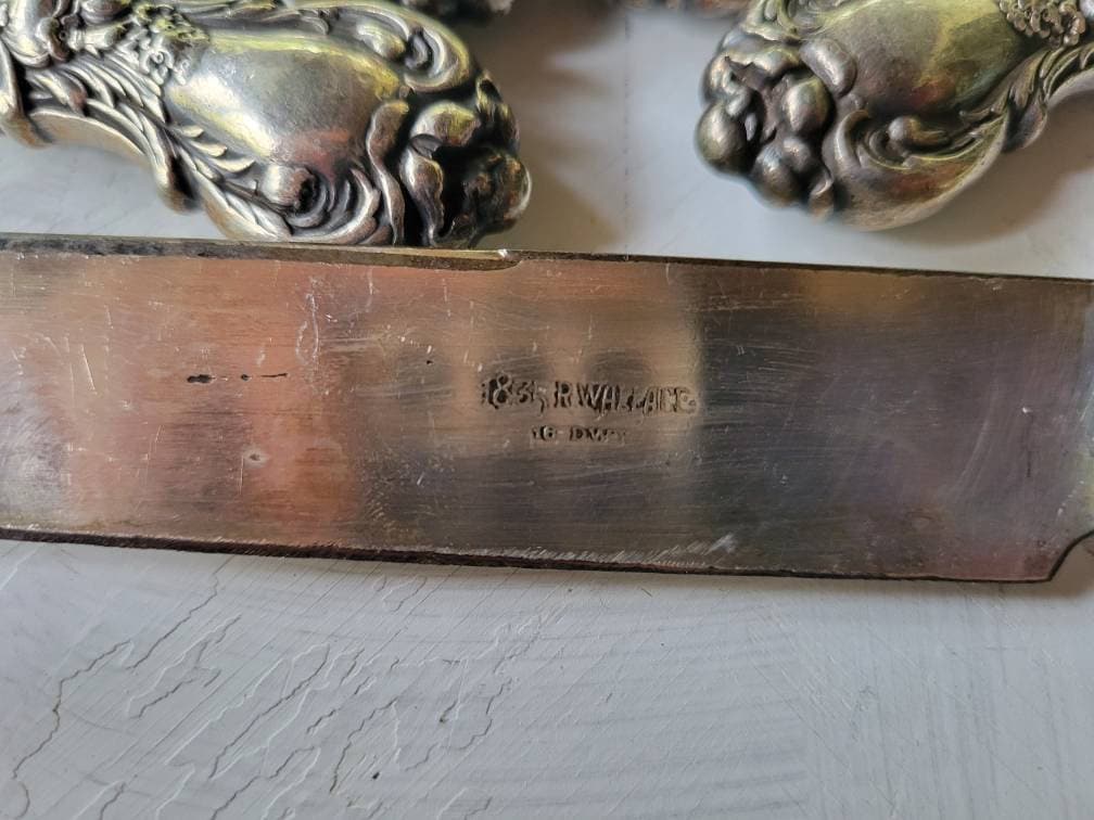 1835 R. Wallace Silver Knives With Hibiscus Details. - Etsy