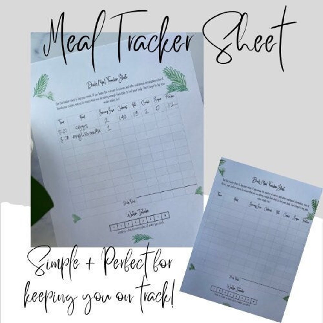 Daily Meal Tracker - Etsy