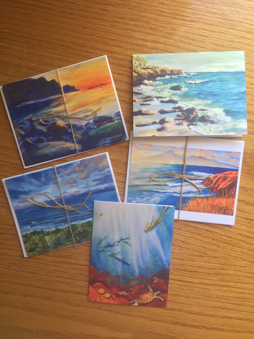 5-pack Assorted Ocean Cards - Etsy