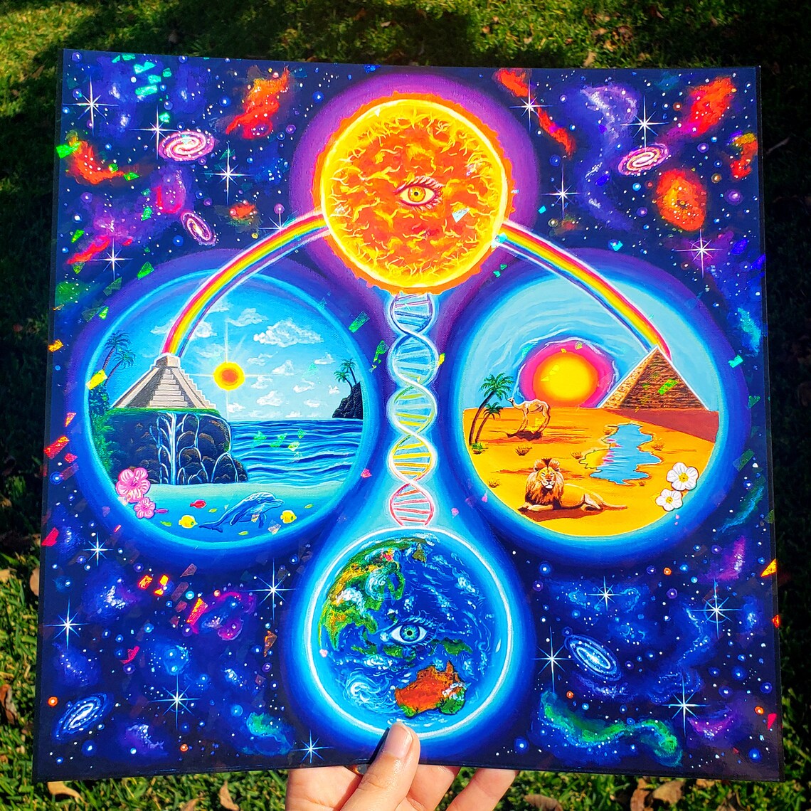 Art Print of Cosmic Trippy Psychedelic Visionary Space Pyramid - Etsy