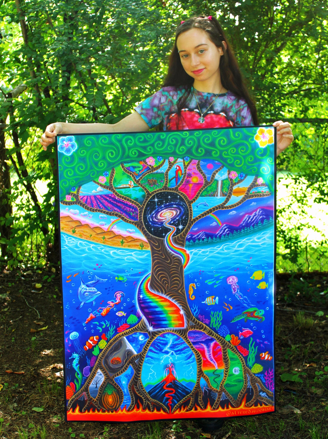 Tapestry of Trippy Tree of Life Psychedelic Tapestry - Etsy