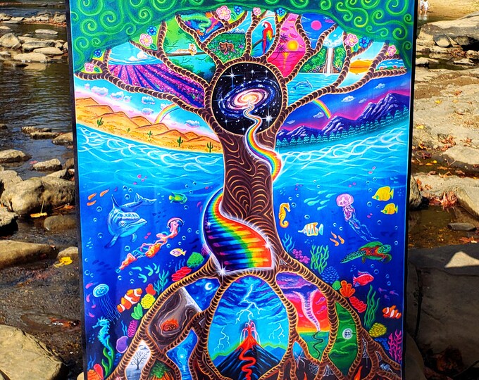 Tapestry of Trippy, Tree of Life, Psychedelic, Tapestry, Spiritual ...