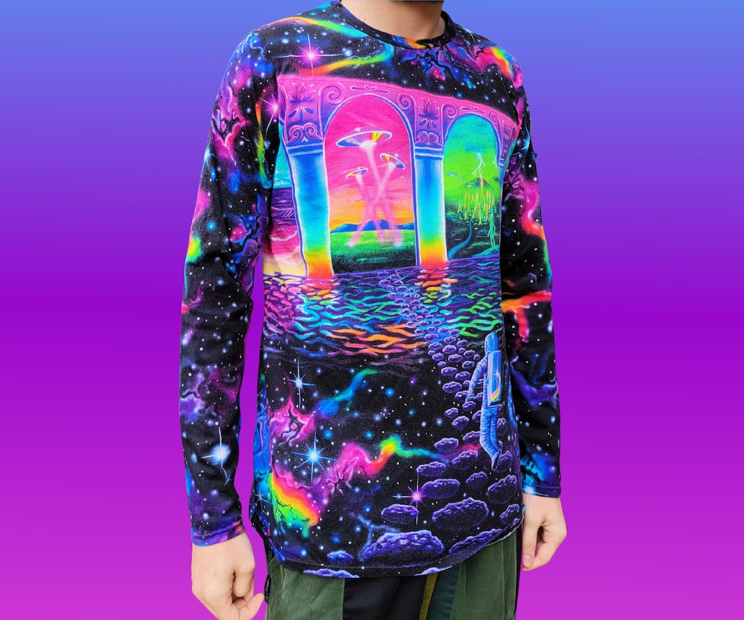 UFO Alien T-shirt: Galaxy Trippy Psychedelic Rave Clothing - Etsy