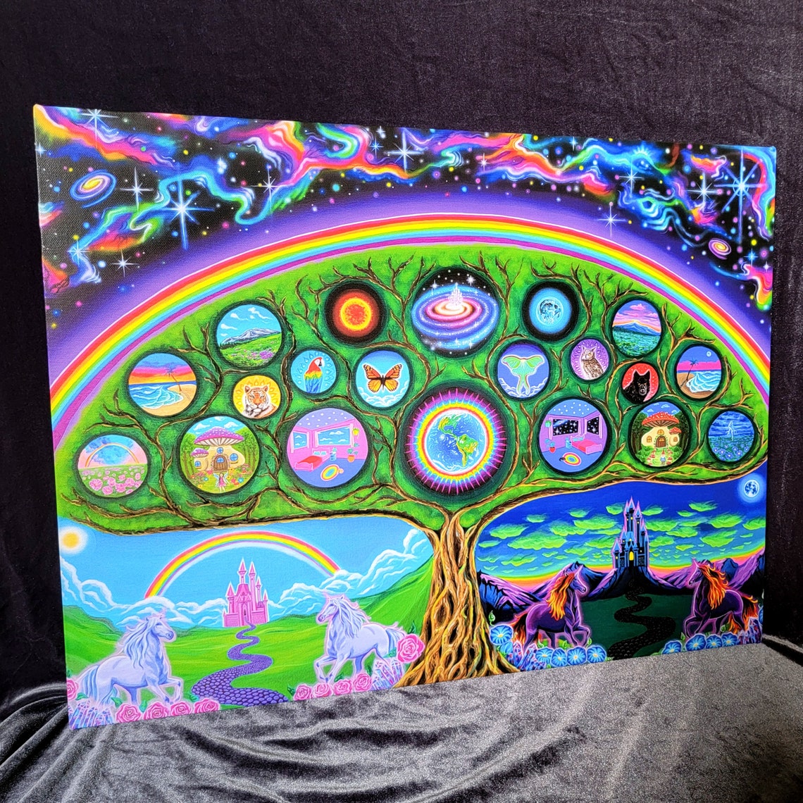 Art Print of Tree of Life Visionary Trippy Space Poster - Etsy