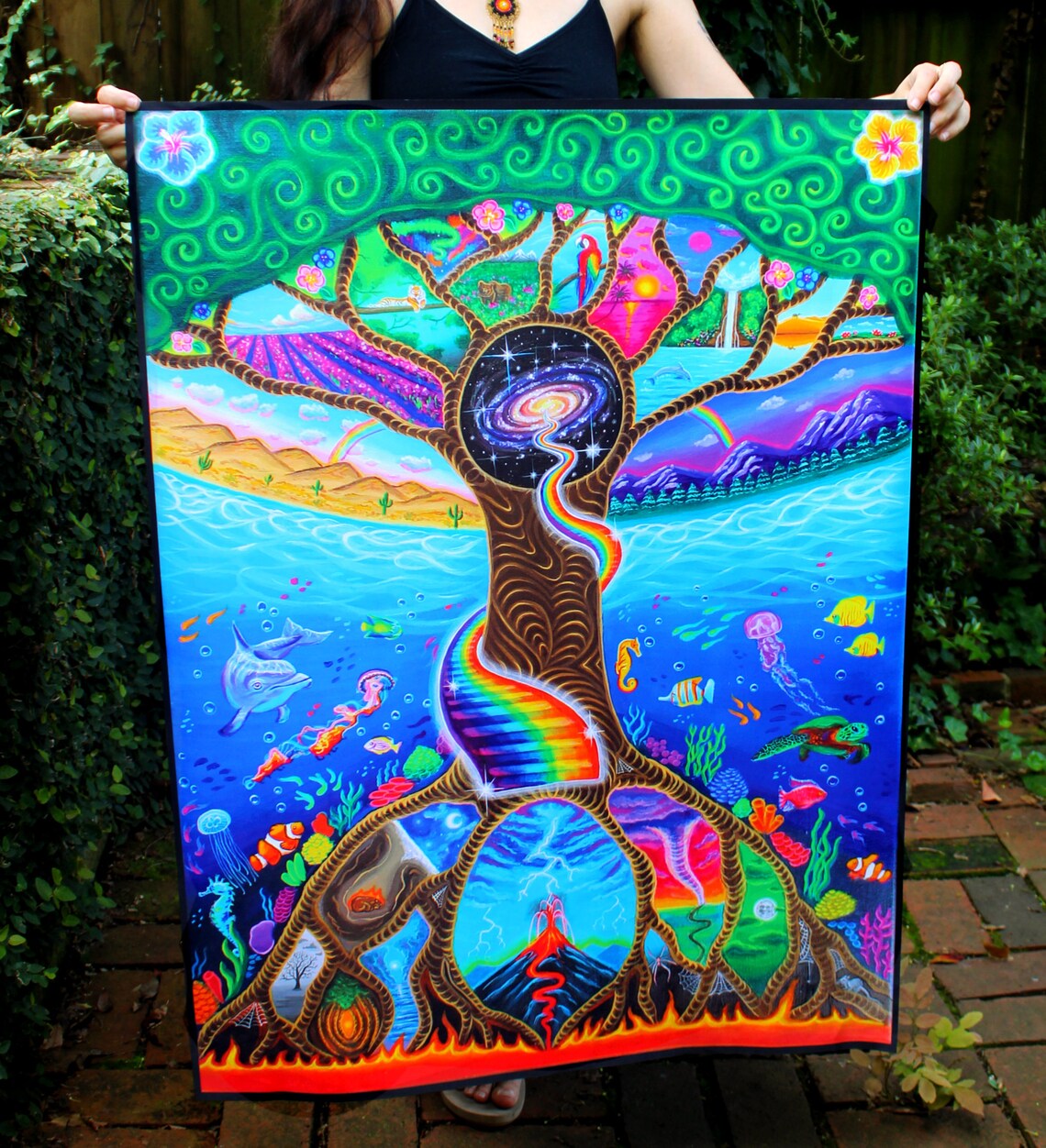 Tapestry of Trippy Tree of Life Psychedelic Tapestry - Etsy