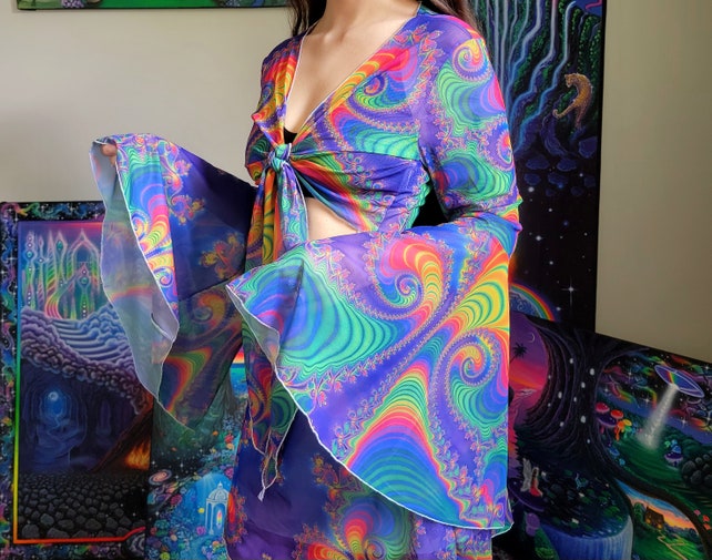 Rainbow Rave Top - Etsy