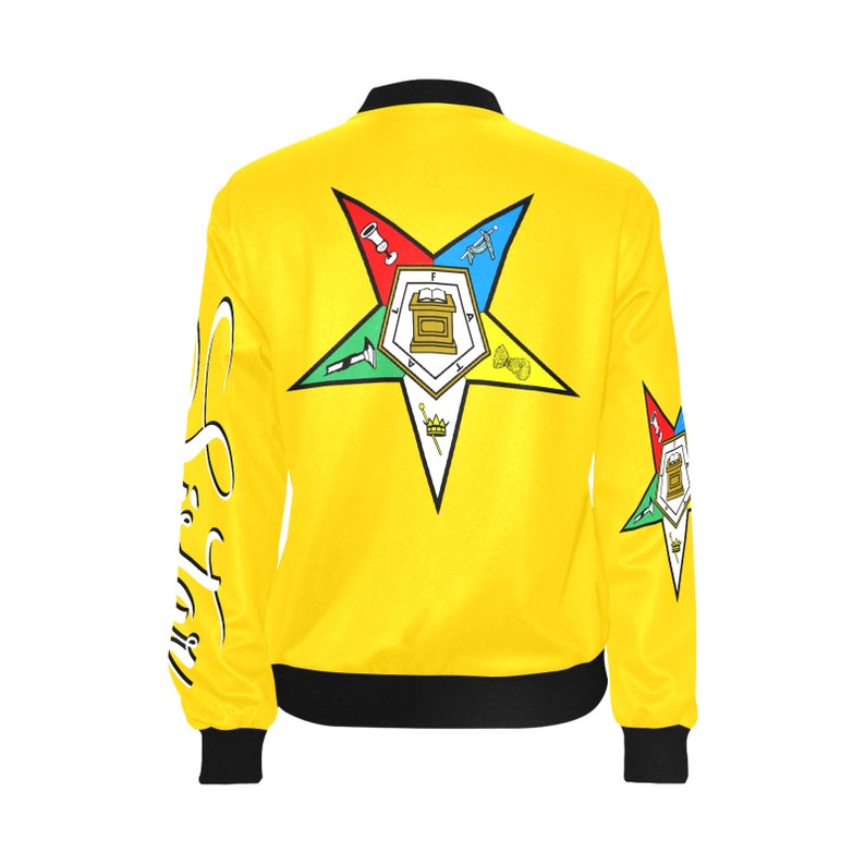 Order of Eastern Star | OES | Sistar 2 OES Bomber Jacket - Yellow - Etsy
