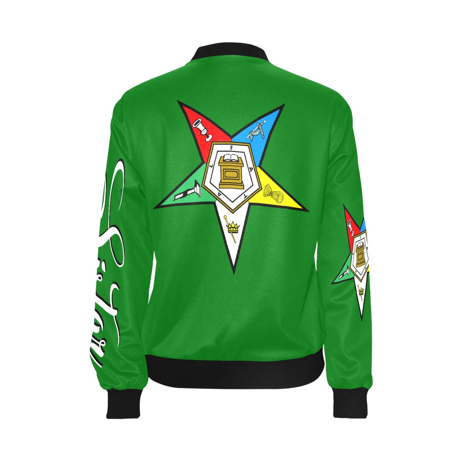 Green OES Bomber Jacket – Order of Eastern Star Clothing - Etsy