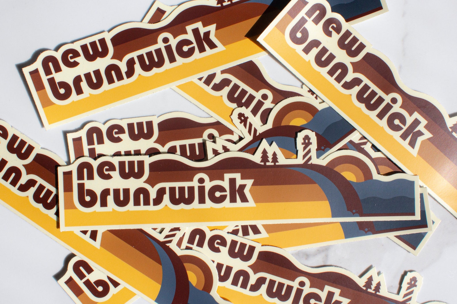 Retro New Brunswick Bumper Sticker - Etsy