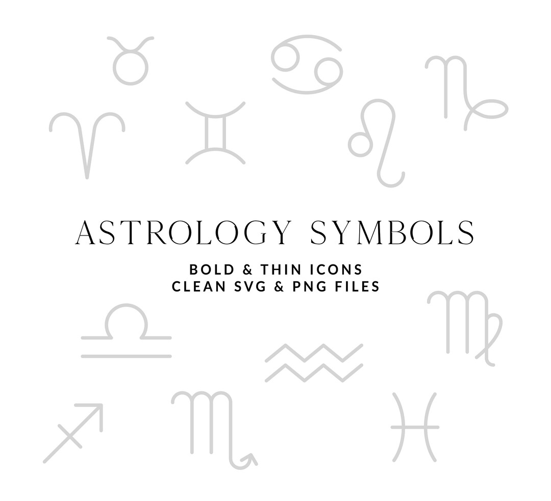 Astrology Zodiac Signs Icon Pack - Clean & Professionally Produced PNG ...