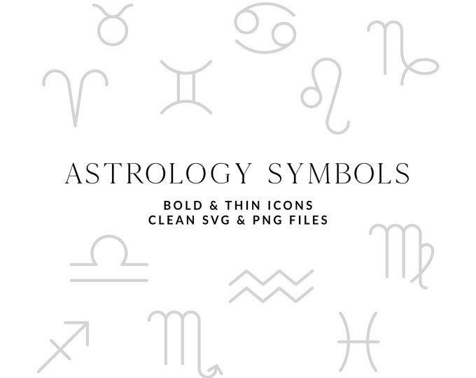 Astrology Zodiac Signs Icon Pack - Clean & Professionally Produced PNG ...
