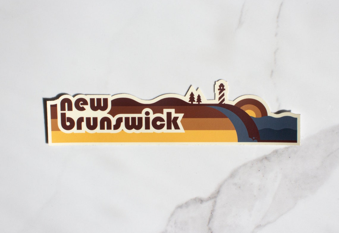 Retro New Brunswick Bumper Sticker - Etsy