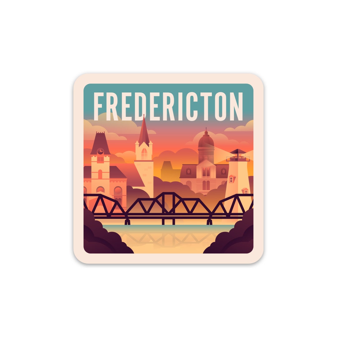 Fredericton - Vinyl Sticker - Etsy