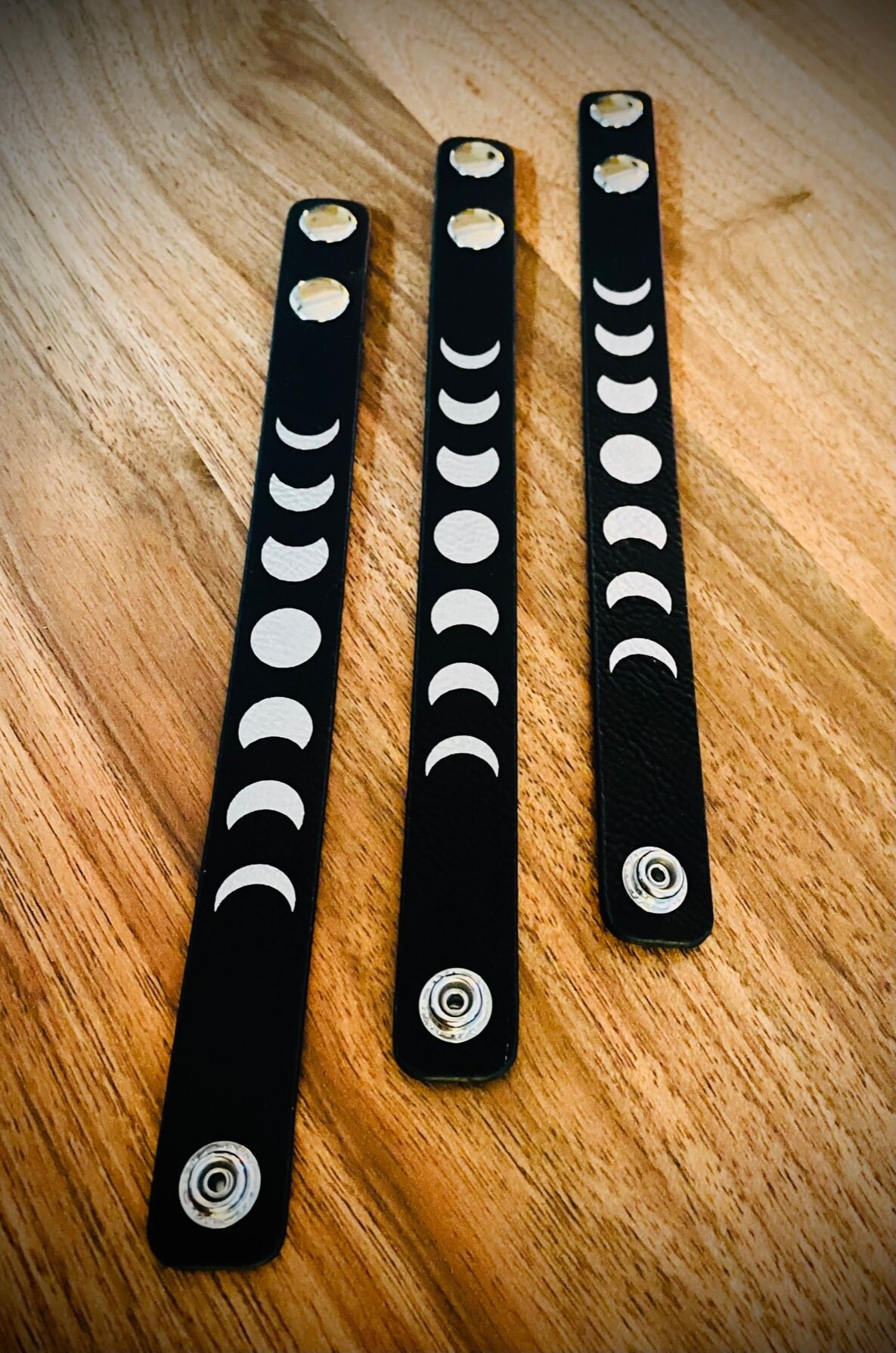 Moon Phase Bracelet-celestial Bracelet-full Moon-faux Leather Bracelet ...