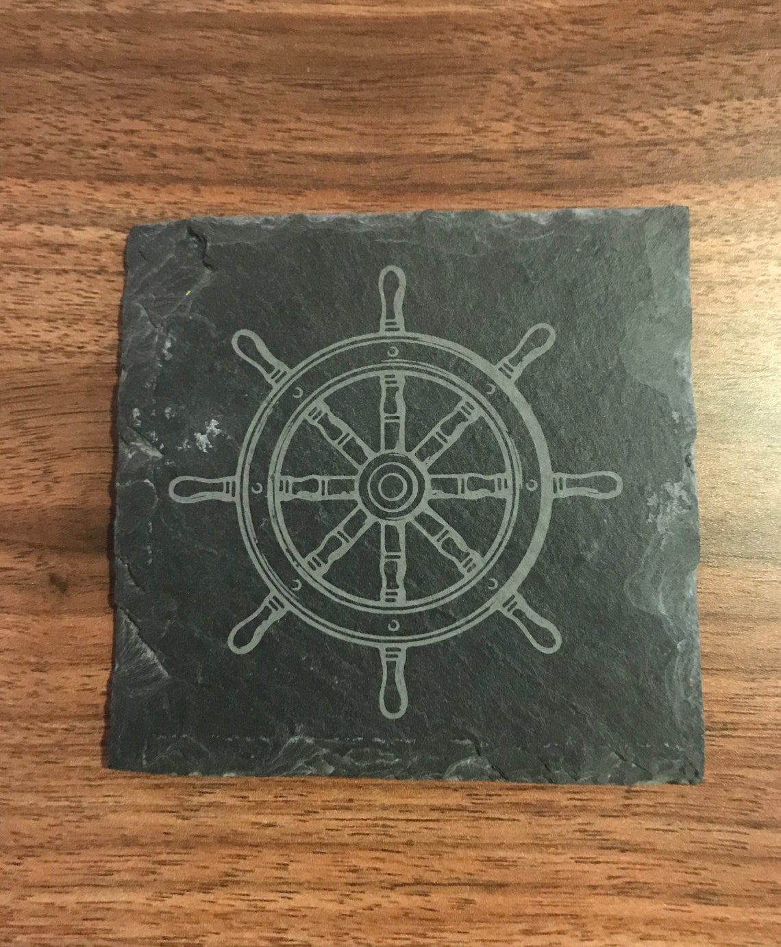 Laser Engraved Nautical Slate Coasters, Pirate Decor - Etsy