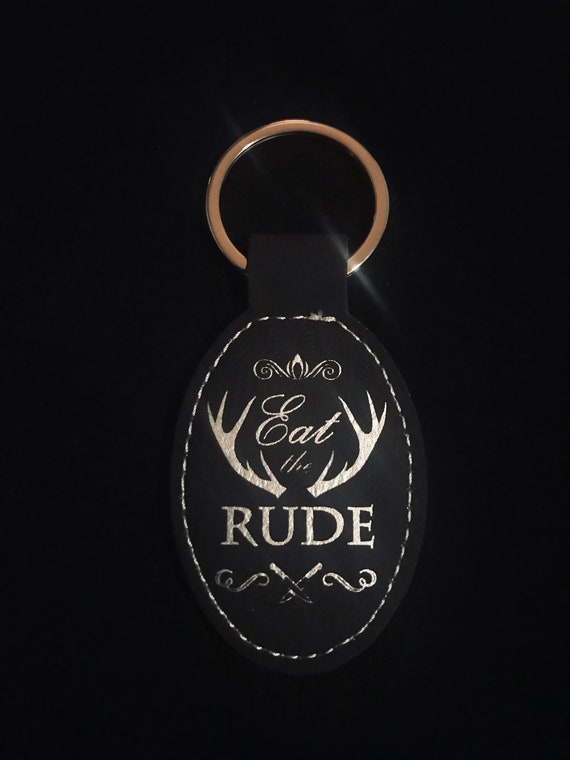 Eat the Rude Keychain | Etsy