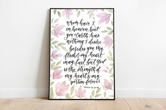Psalm 73 Digital Print Bible Verse Art Bible Quote - Etsy