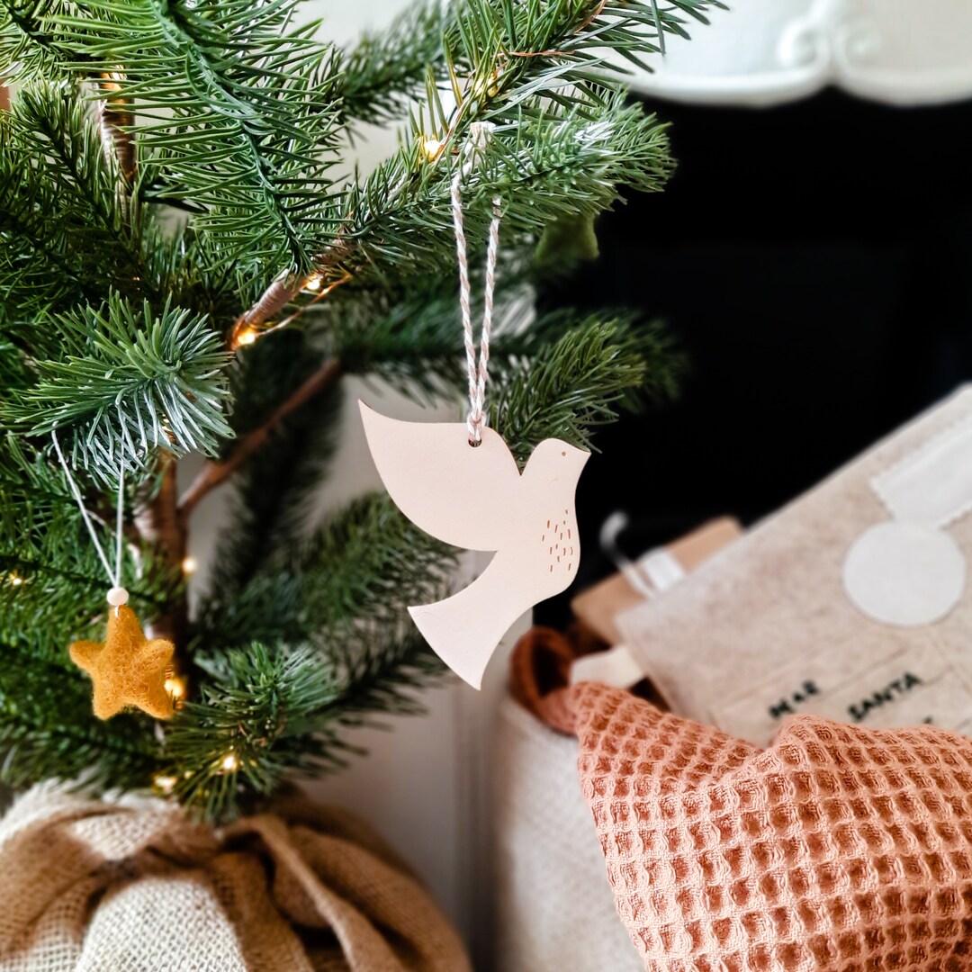 Scandi 'wings of a Dove' Wooden Dove Decoration - Etsy UK