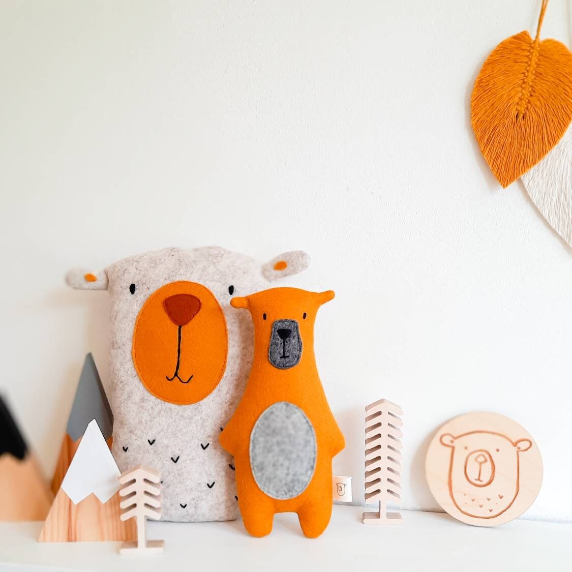 Barnaby Bear Felt Soft Toy Scandi Children's Toy - Etsy UK