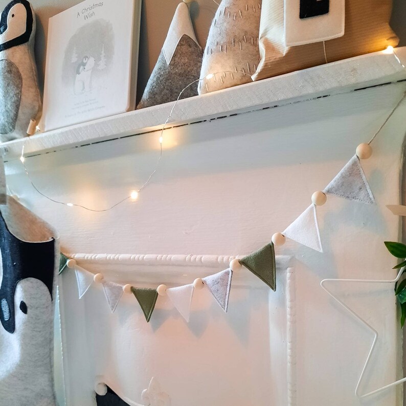 Mini Triangle Felt Bunting Scandi Garland Felt Flag Garland | Etsy