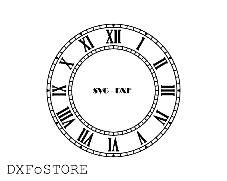 Clock Face #5 Dxf Svg Download Only - Etsy