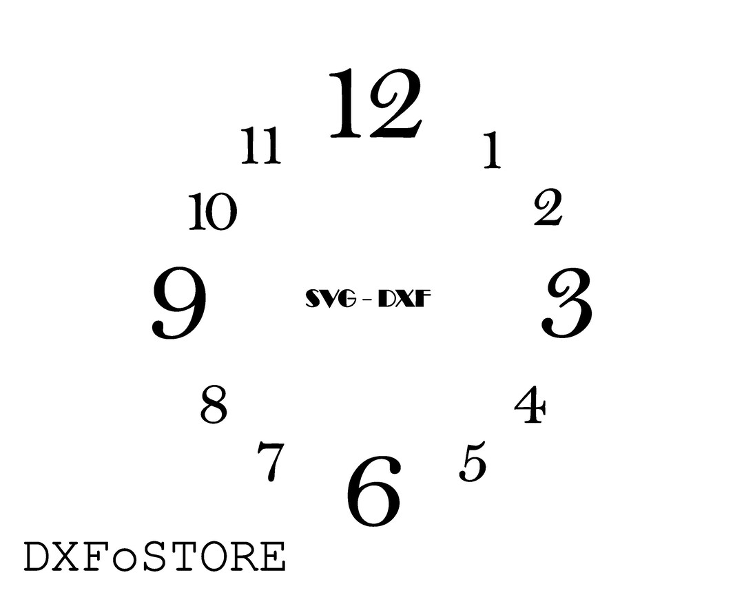 Clock Face #4 Dxf Svg Download Only - Etsy