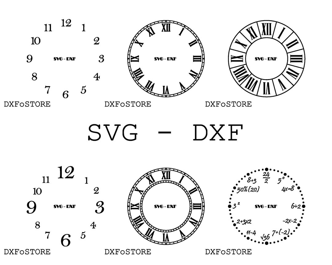 Clock Face Pack - Etsy