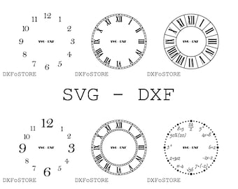 Clock Face 4 Dxf Svg Download Only - Etsy