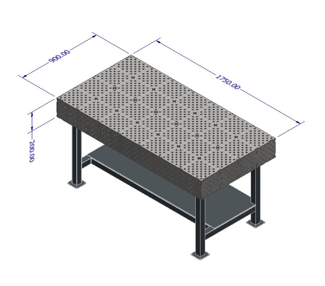 Welding Bench Table / Jig / Fixture 1750mm X 900mm Plans / DXF/ NESTING ...