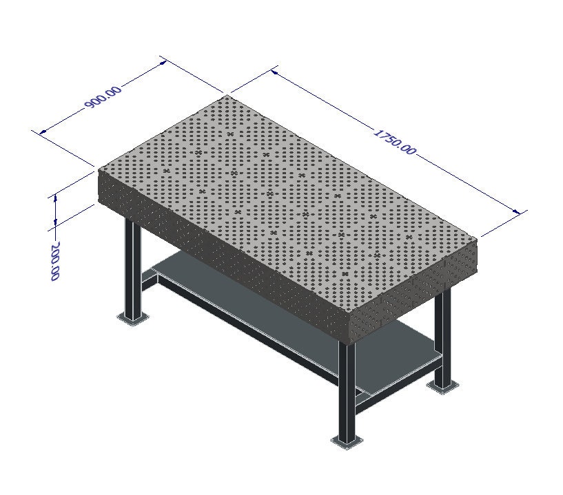 Welding Bench Table / Jig / Fixture 1750mm X 900mm Plans / DXF/ NESTING ...