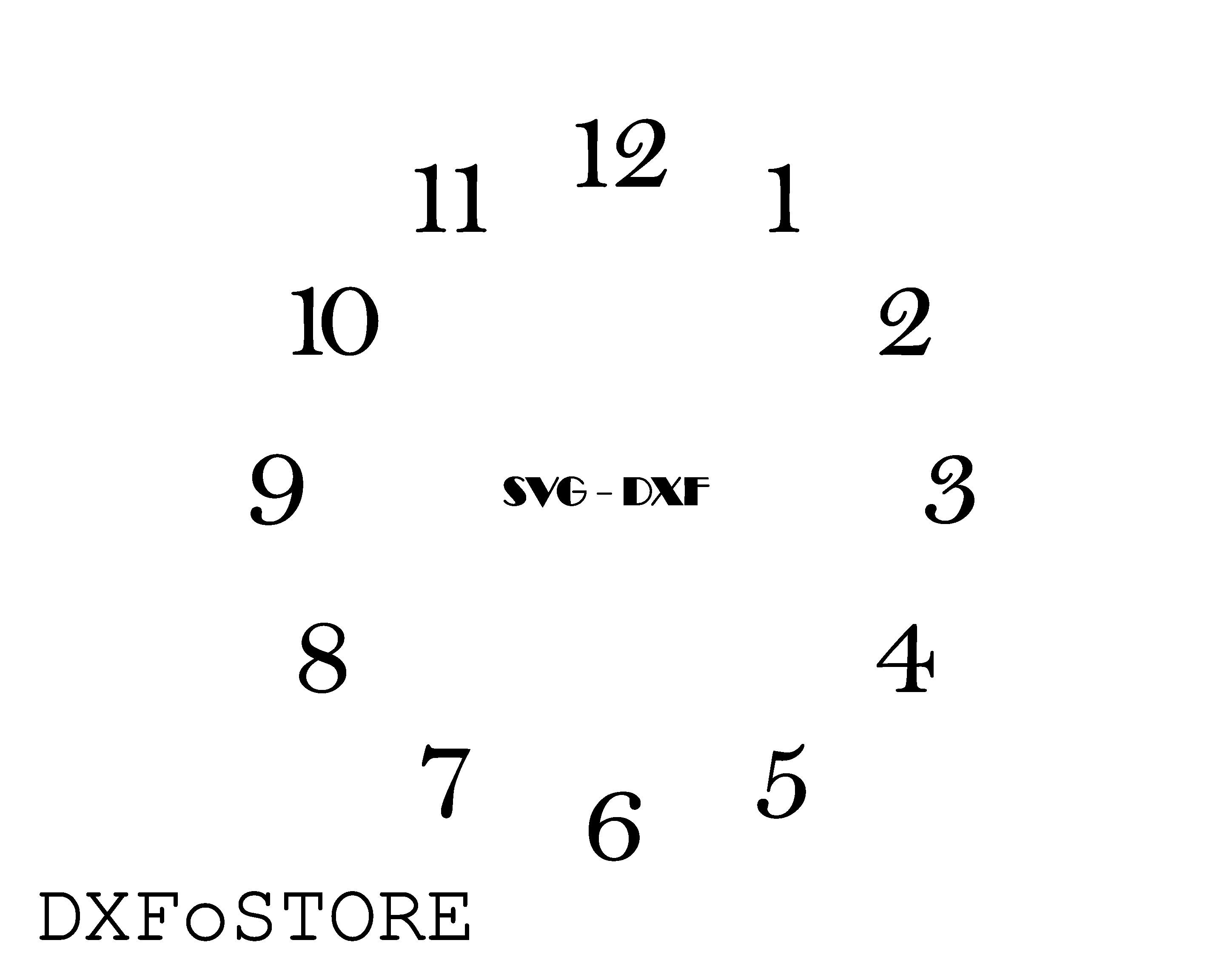Clock Face #1 Dxf Svg Download Only - Etsy