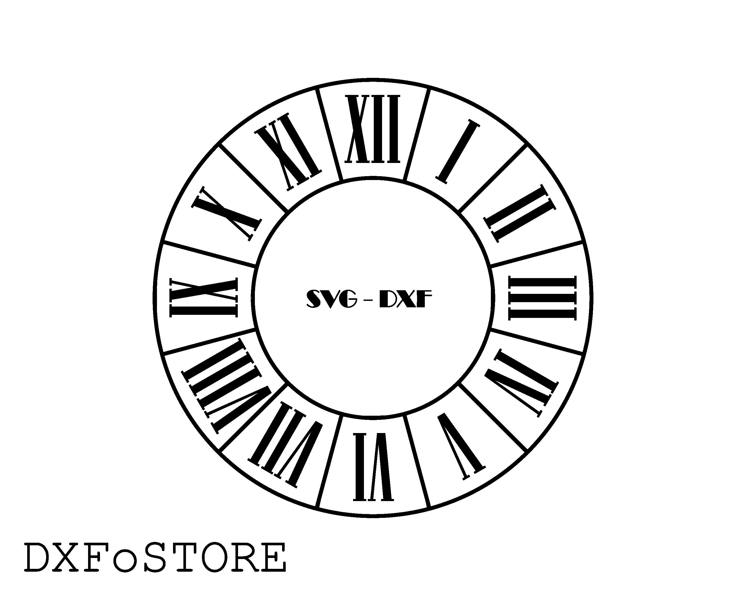 Clock Face #3 Dxf Svg Download Only - Etsy