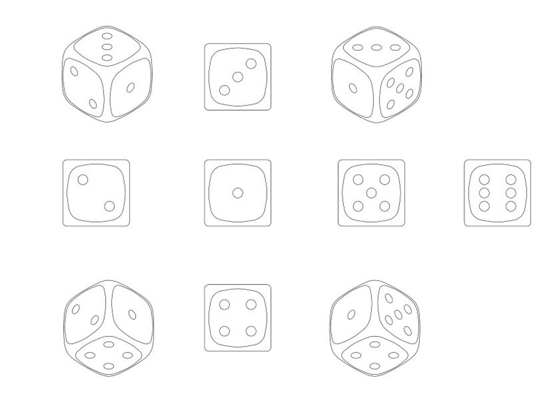 Dice Dxf Svg Download Only - Etsy